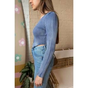Pretty Garbage | Tops | New Pretty Garbage Joanna Ribbed Top In Blue ...